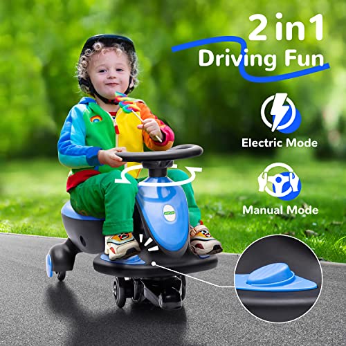 Electric Wiggle Car Ride On Toy, ANPABO 2 in 1 Wiggle Car with Recharg ...