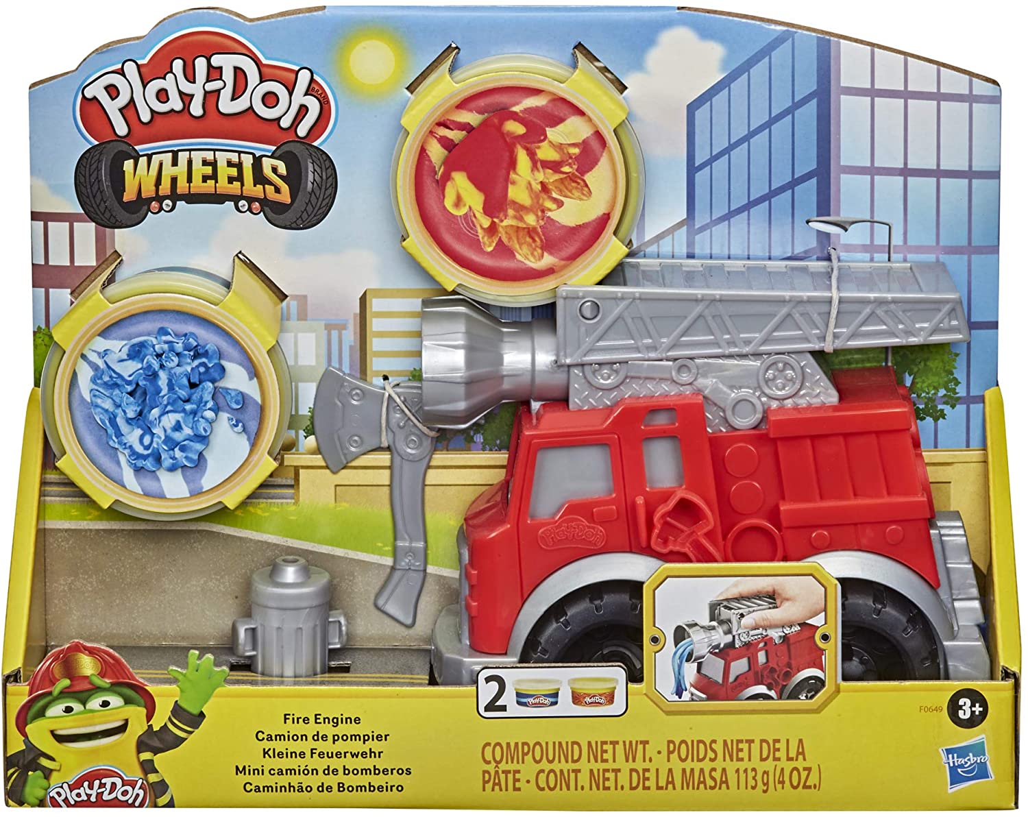Play-Doh Wheels Fire Engine Playset with 2 Non-Toxic Modeling Compound ...